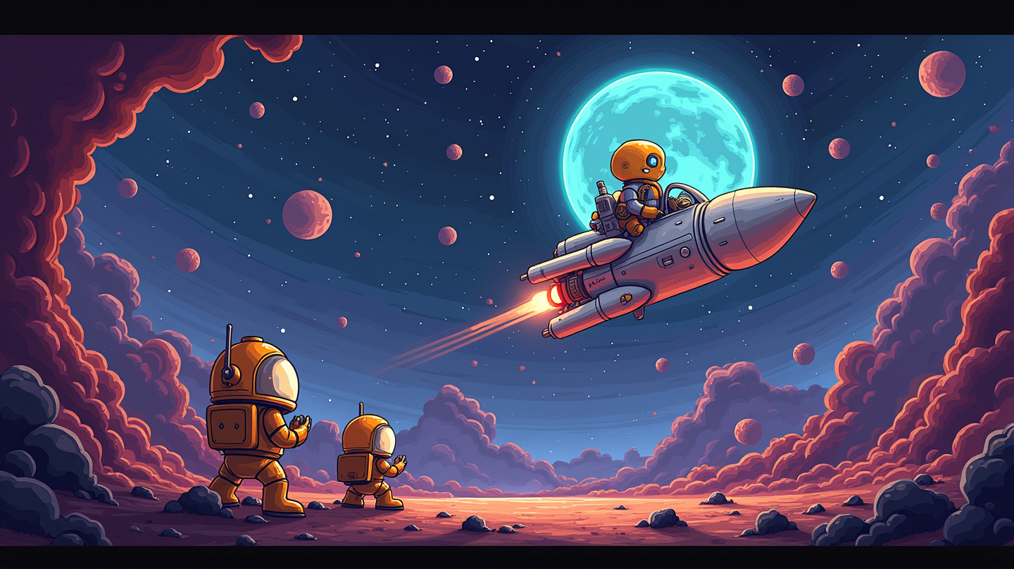 Embark on a Wacky 8-Bit Cosmic Adventure with Cyanide & Happiness!