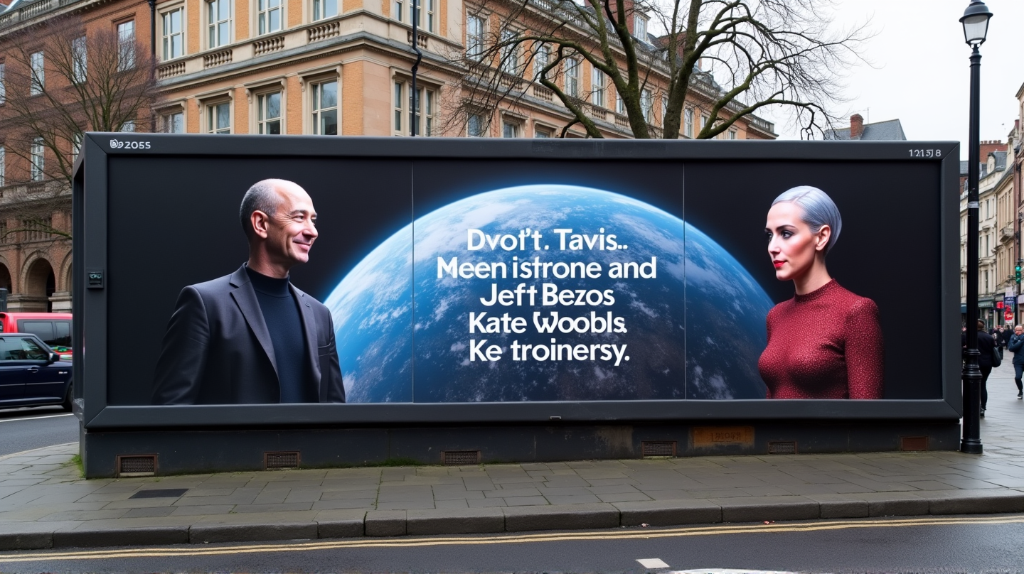 London Billboard Takes a Jab at Bezos Over Space Adventure with Katy Perry